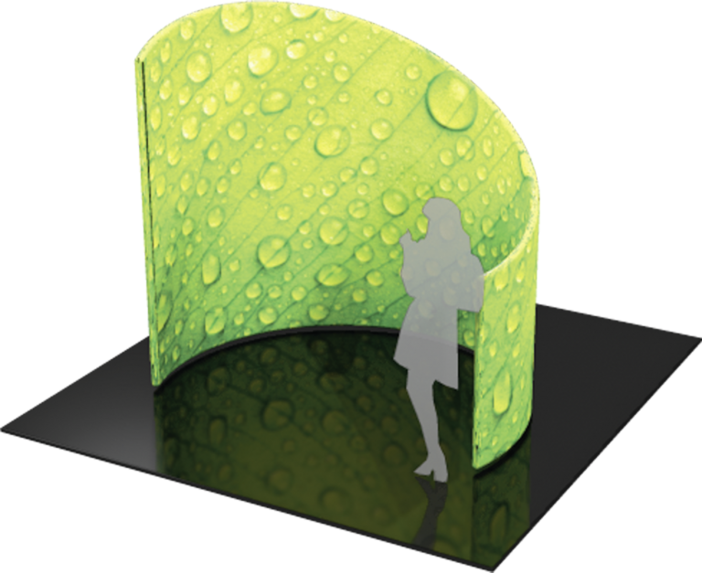 Formulate C-Shaped Wall Tension Fabric Structure - Exhibit Logistics